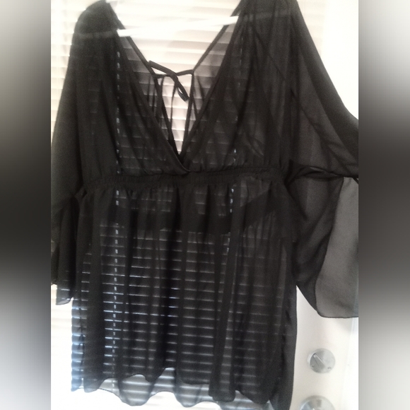 Swim | Sheer Blouse Bathing Suit Cover Up | Poshmark